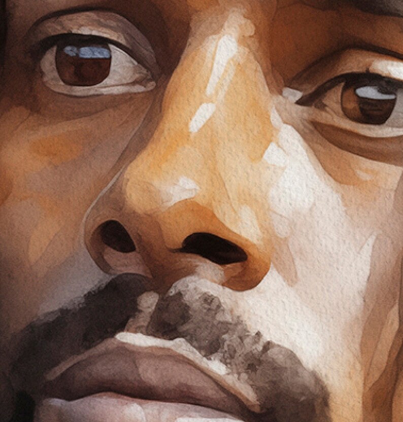 Black Jesus Christ With Dreads & Crown of Thorns, Christian Watercolor ...