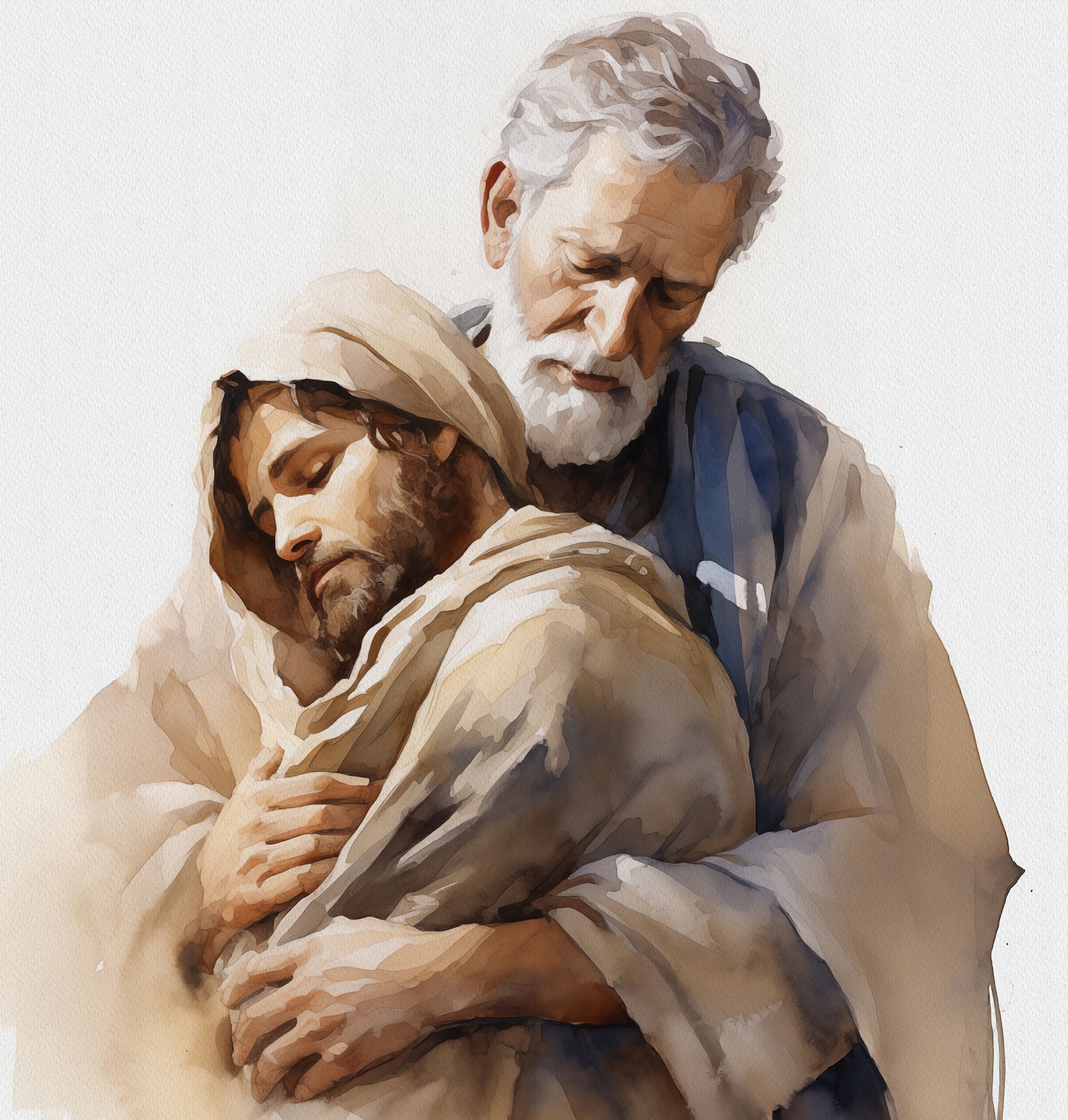 Prodigal Son Returns to Father, Luke 15:11-32, Christian Parable Bible ...