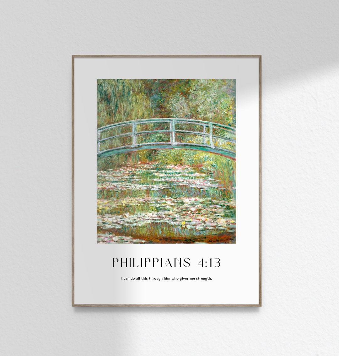 Philippians 4 13 Wall Art Christian Bible Verse Print Scripture ...