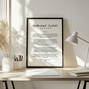 Anesthesiologist Assistant Prayer Gift for Anesthesia Assistant ...