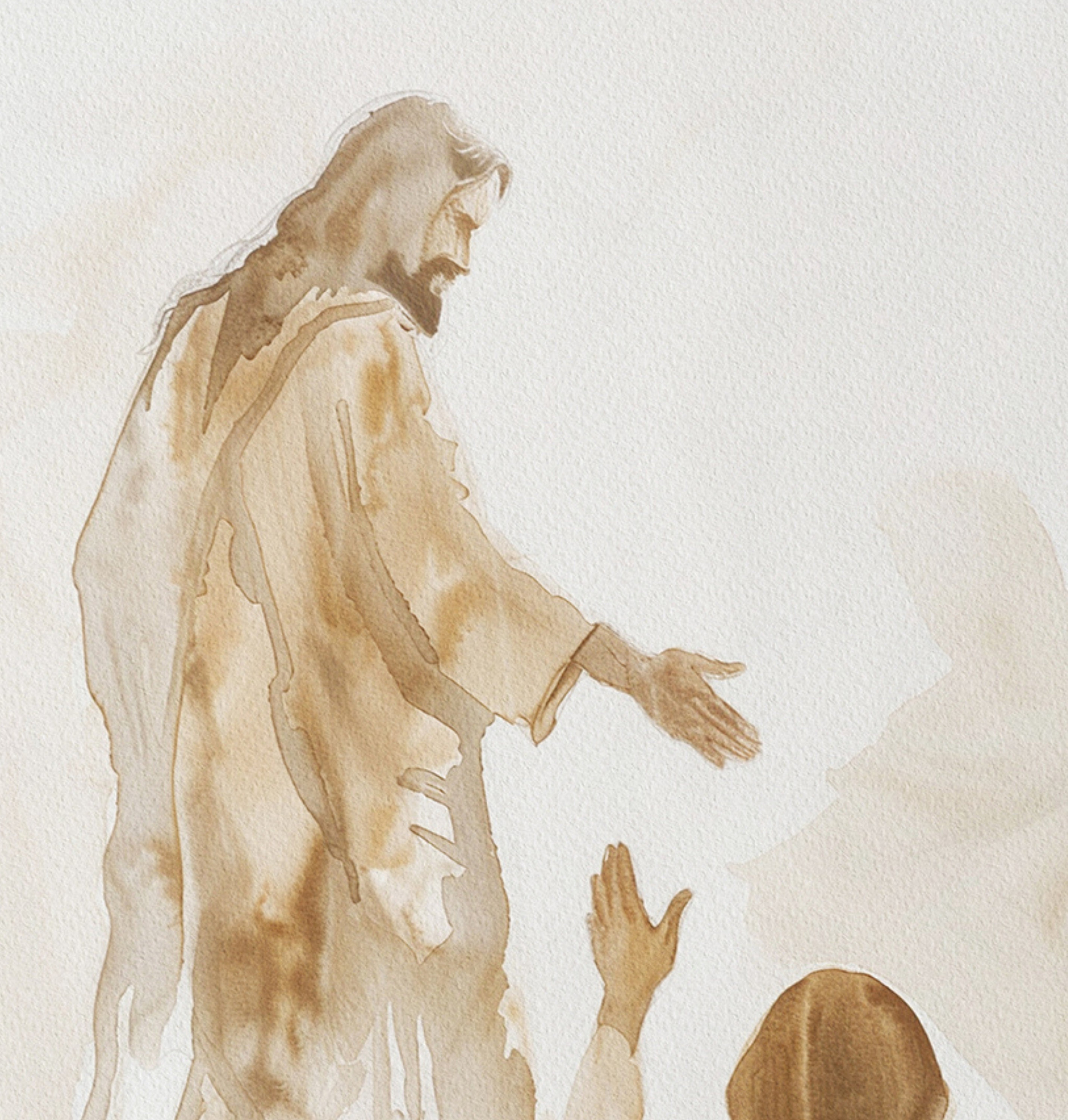 Hem of His Garment Print Bleeding Woman Art Touching the Hem Healing ...