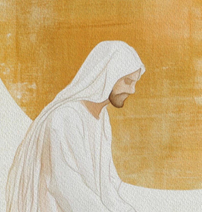 Jesus Sitting Wall Art Print Christ Praying Over Jerusalem Art Jes ...