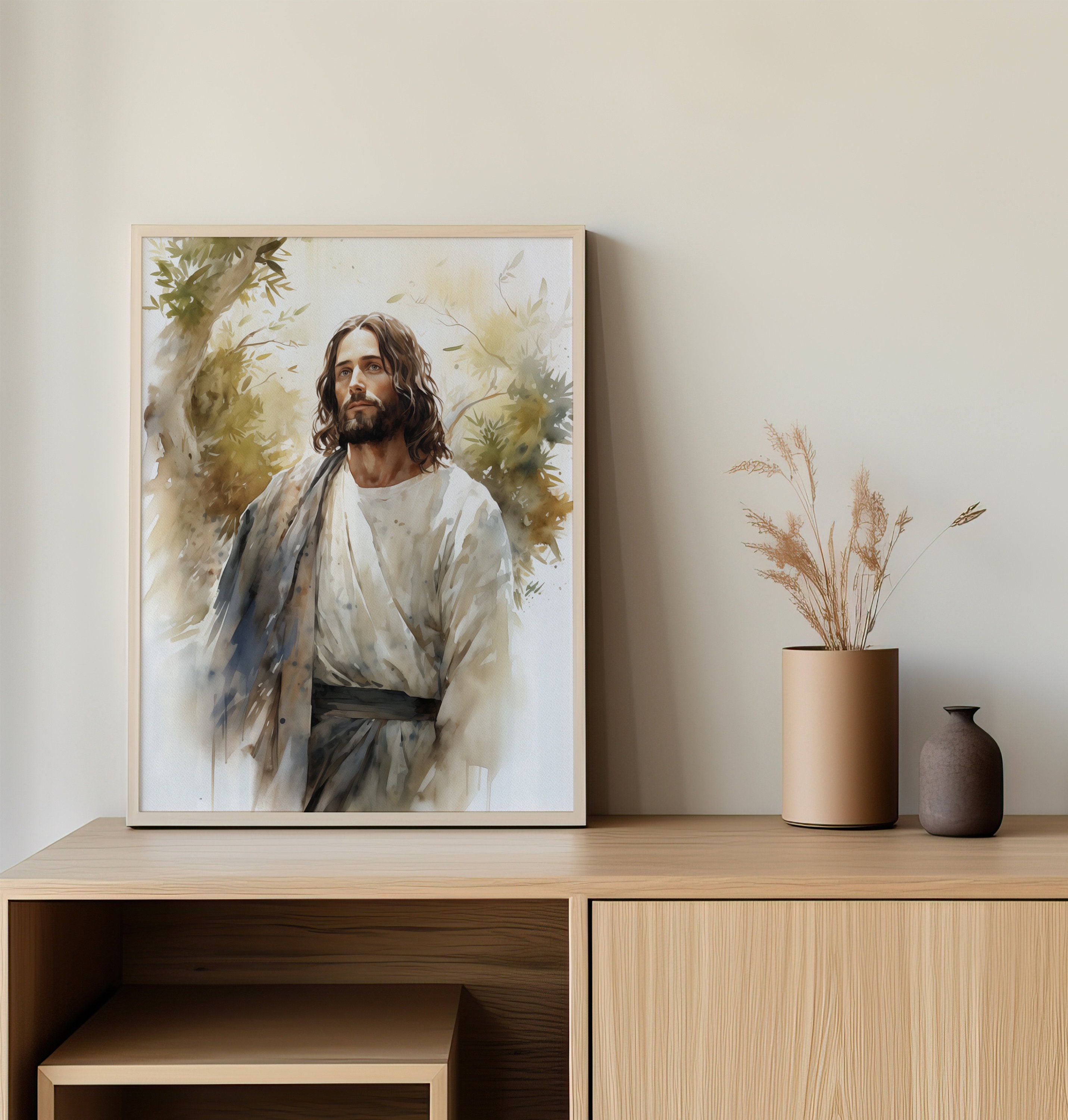 Christ on the Mount of Olives, Jesus Gethsemane Garden, Christian ...