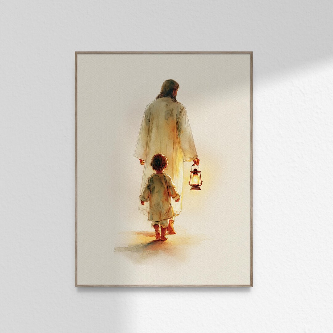 You Are the Light, Jesus Christ Walking With a Child, Jesus With ...