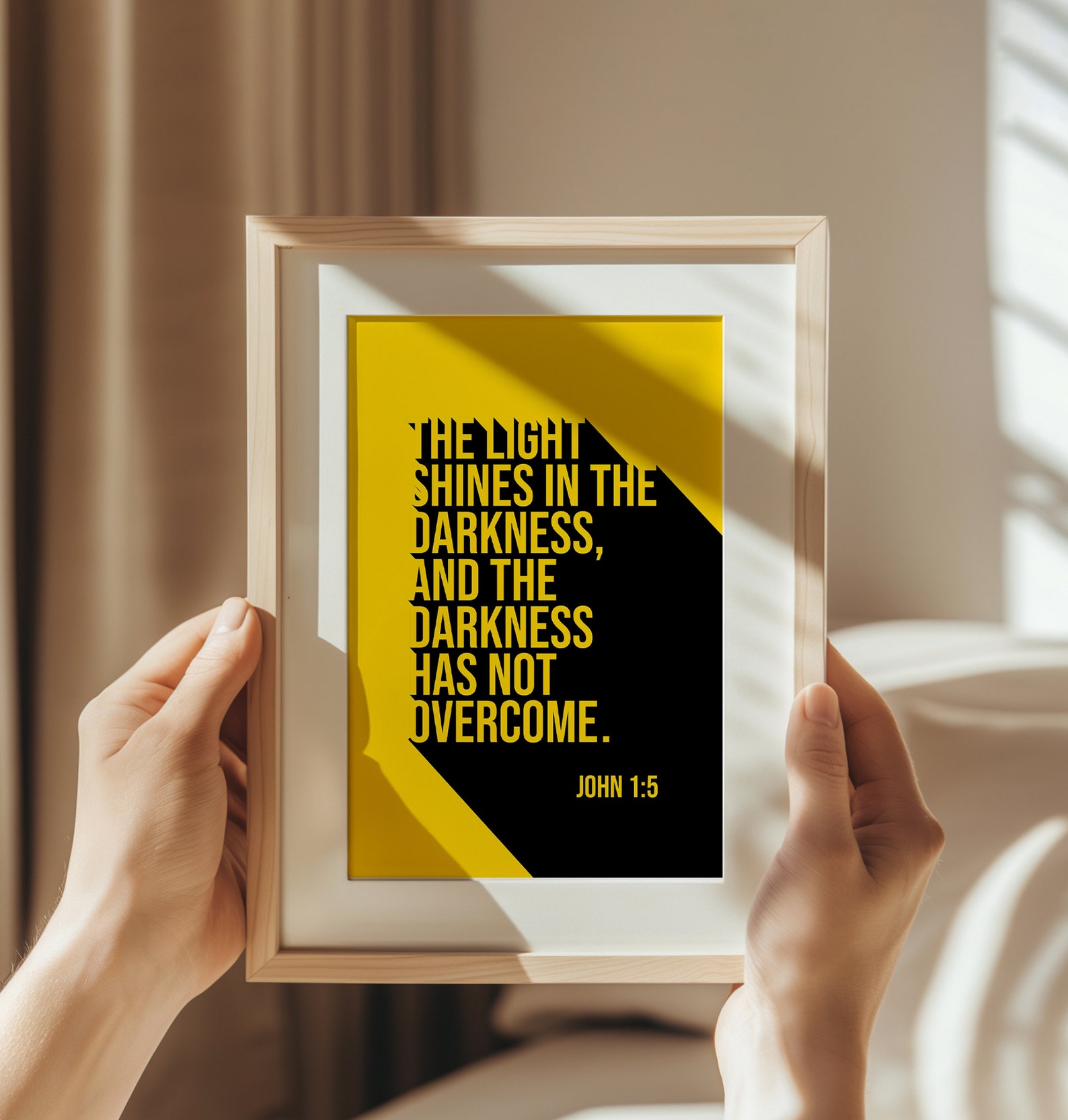 Light Shines in the Darkness John 1 5 Wall Art Christian Bible Verse ...