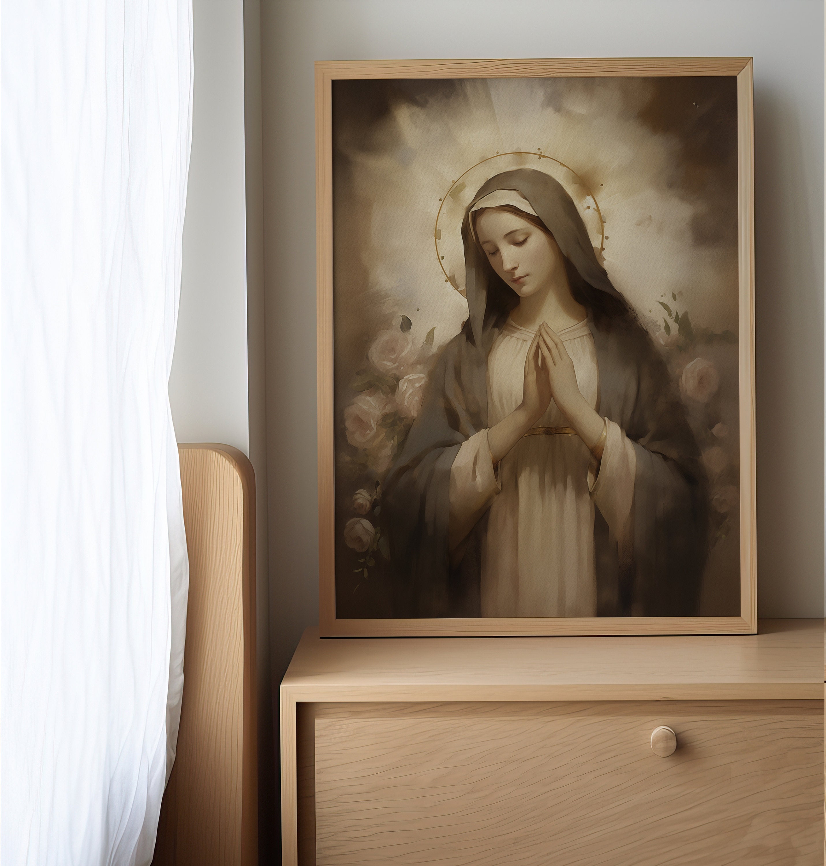Saint Thérèse of Lisieux Wall Art Catholic Art Poster Gift for ...