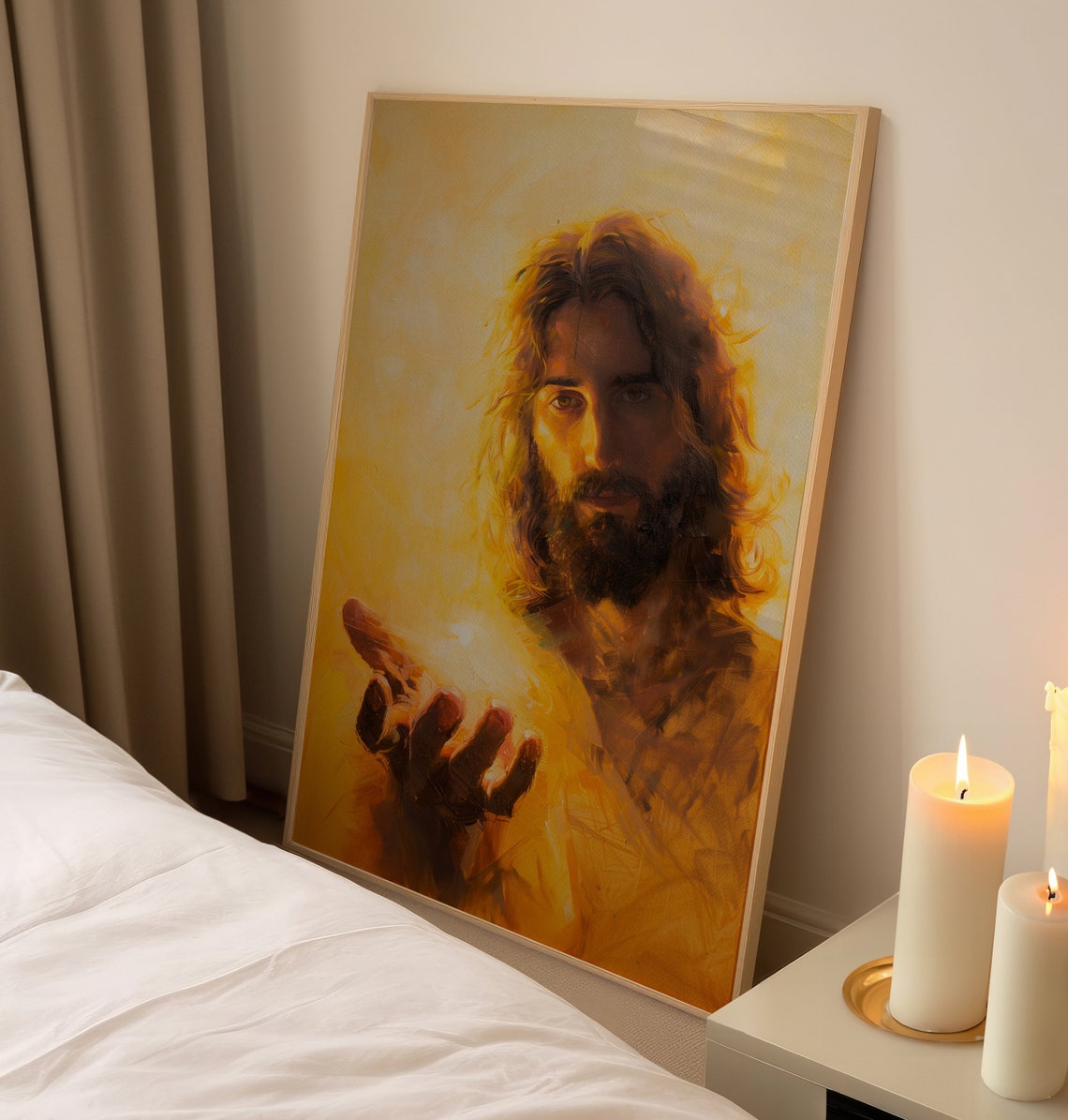 Jesus Christ Reaching Out His Hand of Jesus Painting Jesus Hand of God ...