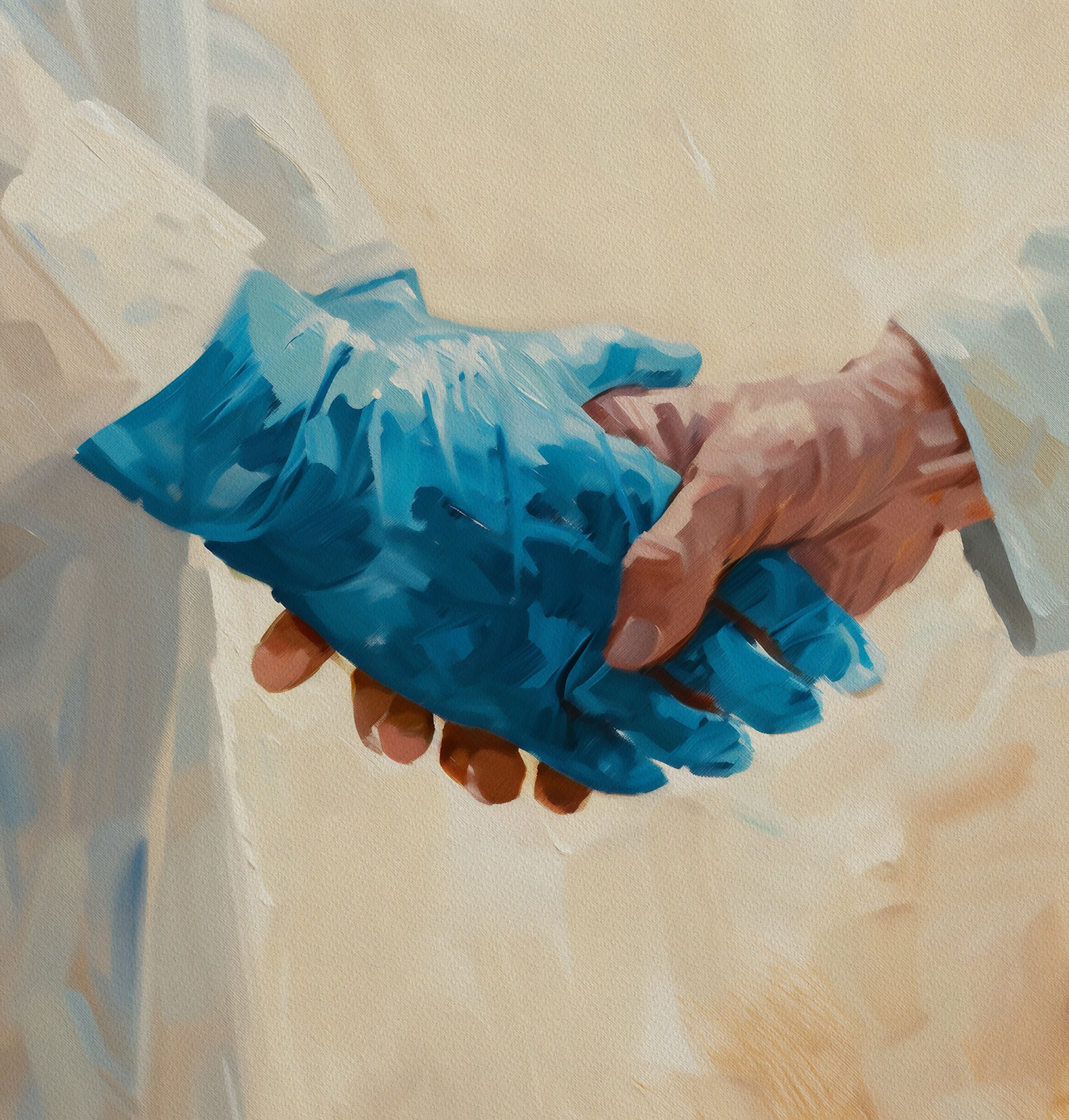 Jesus Holds Nurse's Hand, Christian Nurse Gift Christian Art, EMT ...