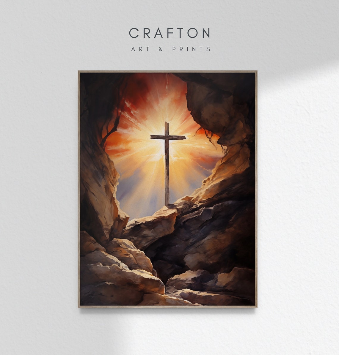 Resurrection of Jesus Art Risen Christ Art Easter Rebirth Empty Tomb ...