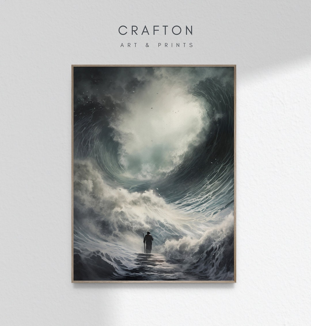 Moses Parts Red Sea Moses Parting the Red Sea Moses Painting Christian ...