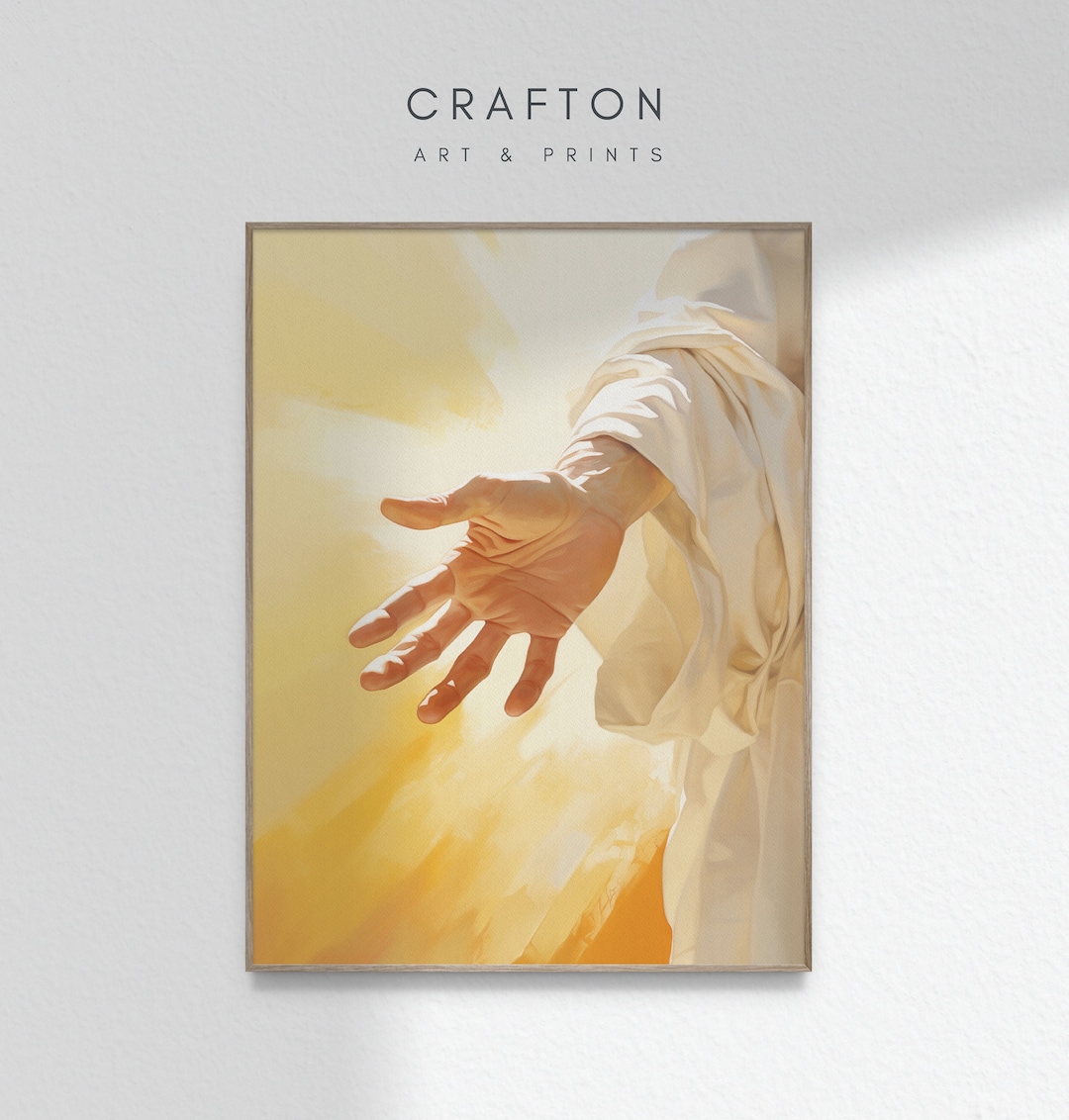 Jesus Christ Reaching Out His Hand of Jesus Painting Watercolor ...