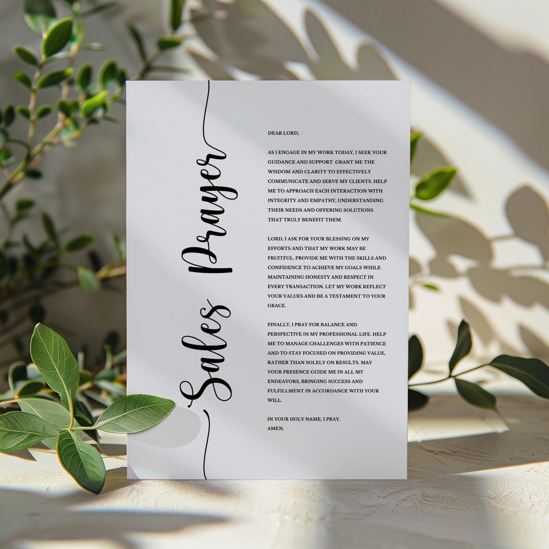 Sales Prayer Christian Prayer for Sales Manager Team Prayer Office ...