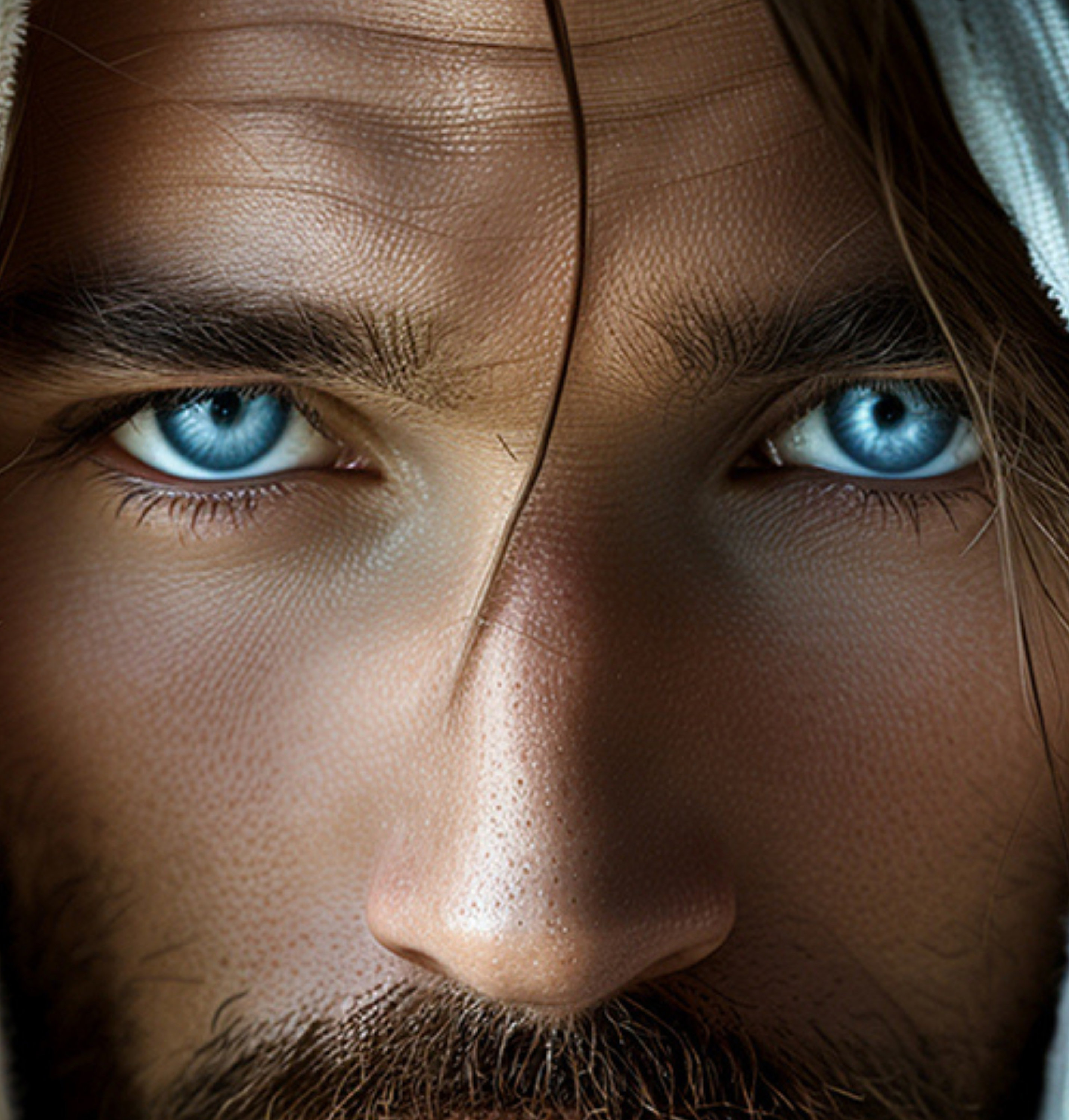 Face of Jesus With Blue Eyes, Photo of Jesus Turn Your Eyes Upon Jesus ...