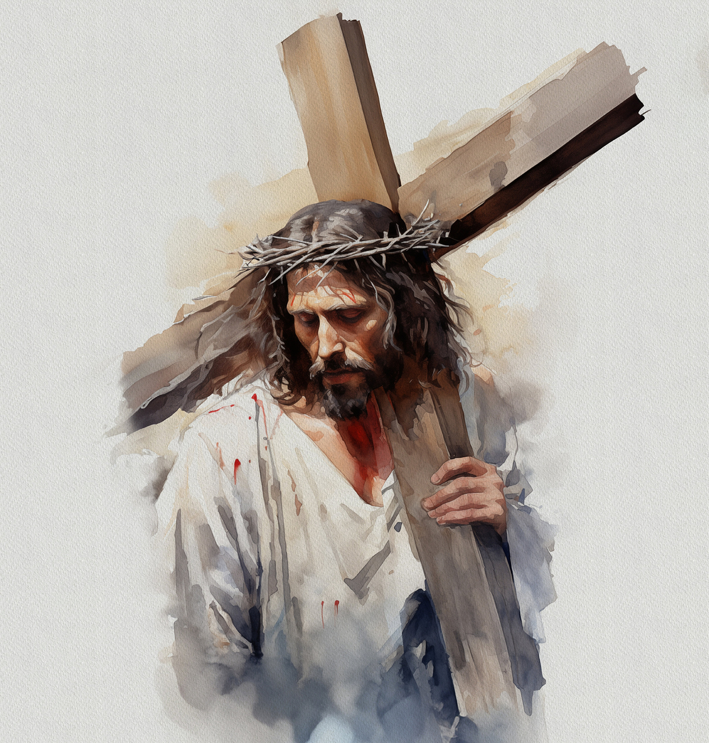 Jesus Carrying Cross Crucifixion of Jesus With Cross and Christ ...