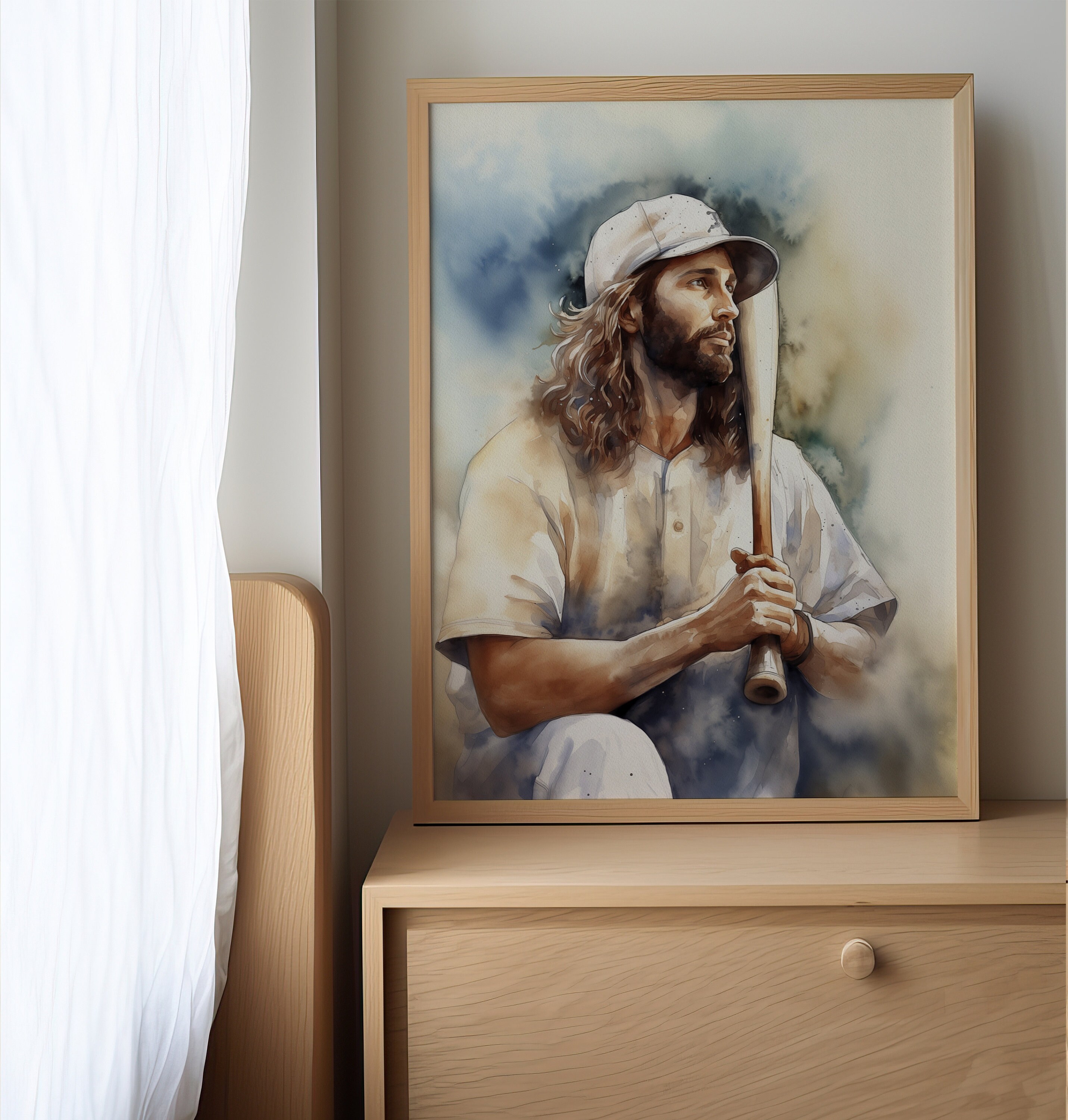Jesus Playing Baseball Posters
