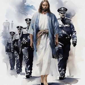Law of Christ Christian Police Officer Print Christian Police Gift ...