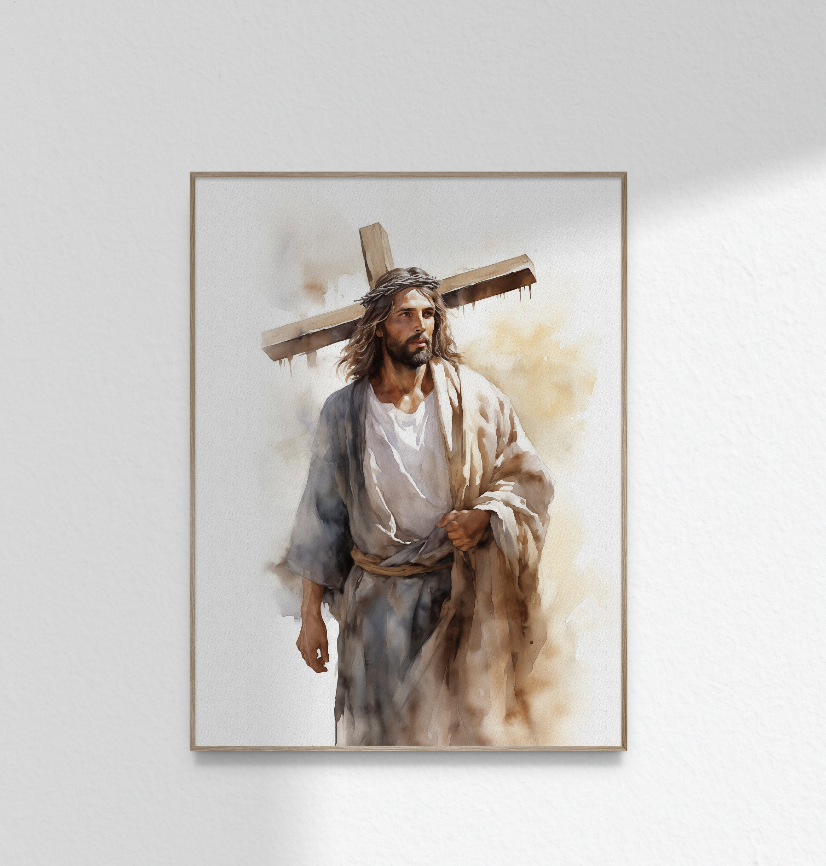 Jesus and the Cross Jesus Cross Wall Decor Jesus Cross Poster Christian ...