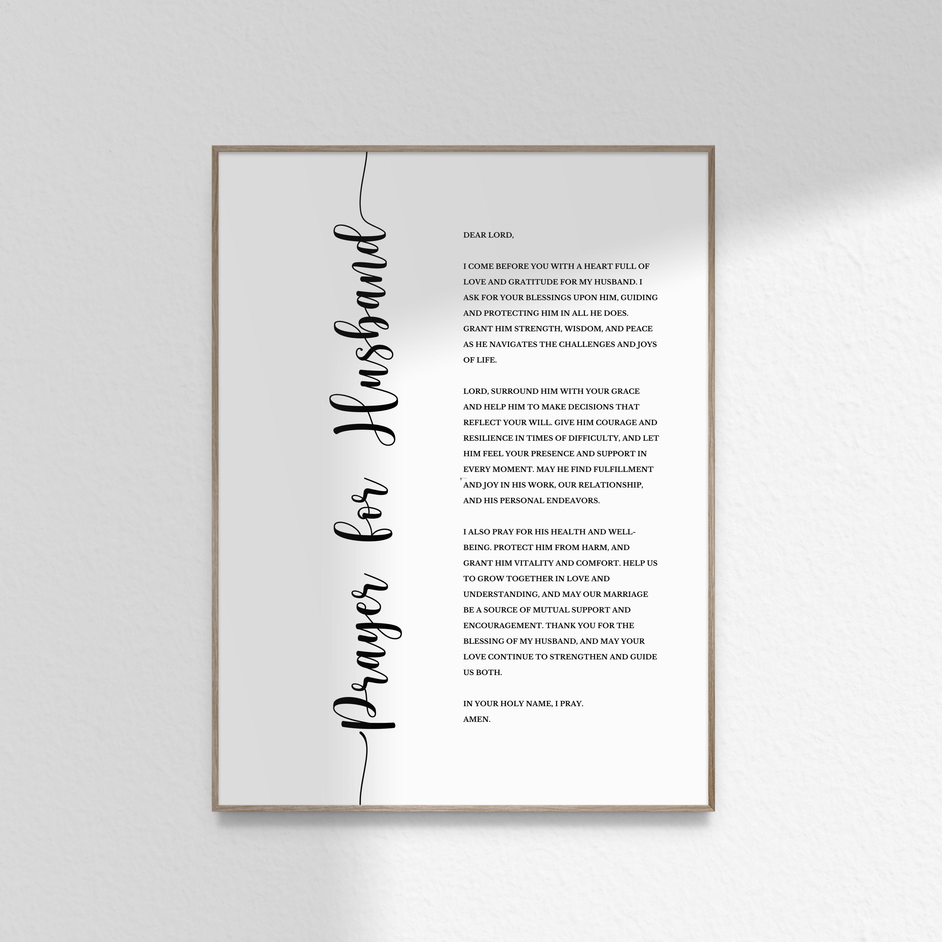 Prayer for Husband, Christian Marriage Prayer, Spouse Wedding ...