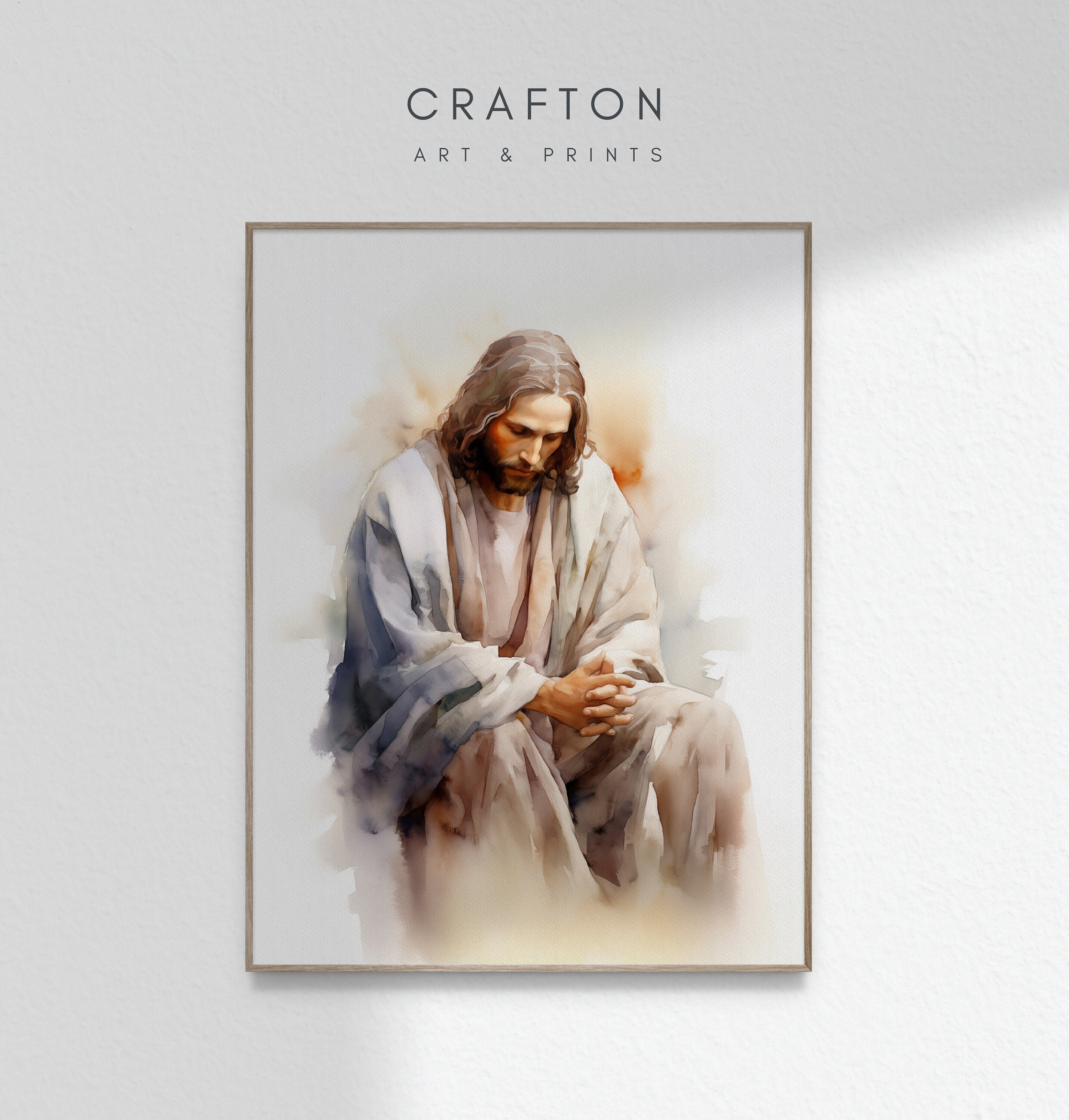 Jesus Praying in the Garden of Gethsemane Praying Christ Prayer Art ...