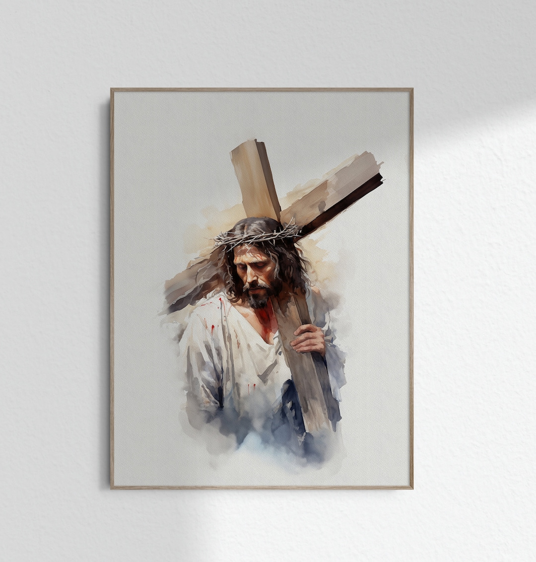 Jesus Carrying Cross Crucifixion of Jesus With Cross and Christ ...