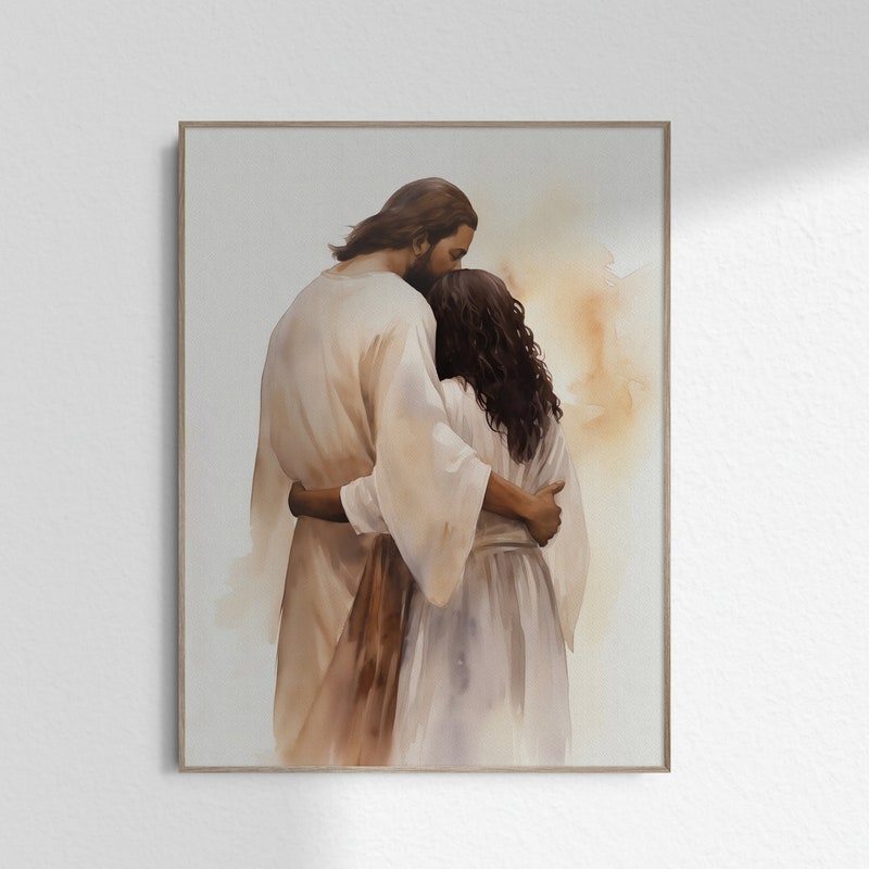 Black Jesus Hugging Art - Etsy