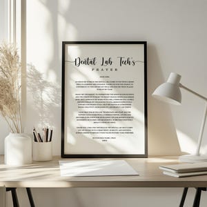 Dental Lab Tech Prayer Gift for Dental Technician Christian Prayer ...
