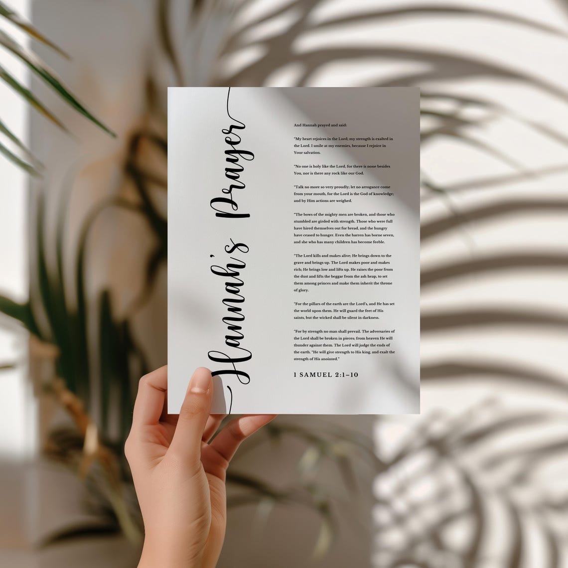 Hannah's Prayer Gift Christian Prayer Home Decor Prayer 1 Samuel 2:1 ...