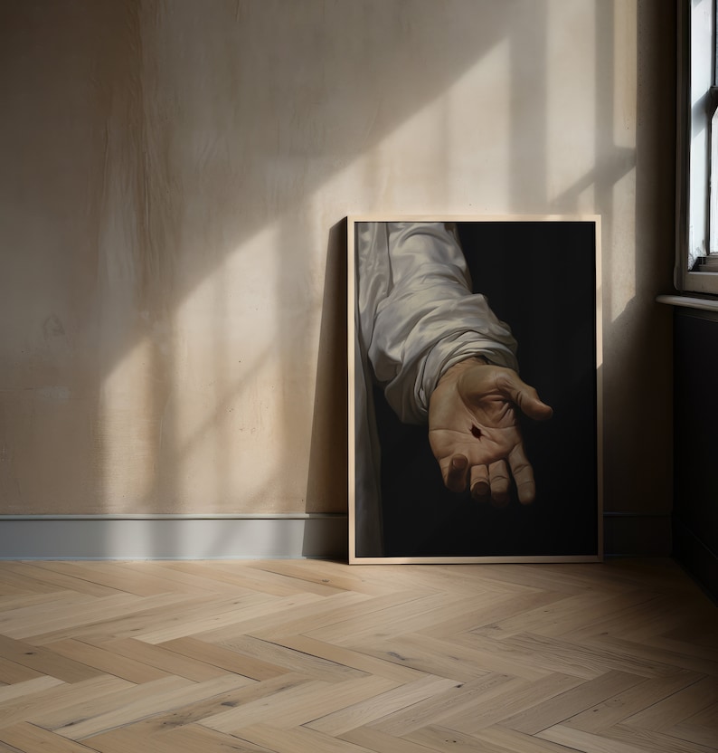 Jesus Christ Reaching Out His Hand of Jesus Painting Watercolor ...