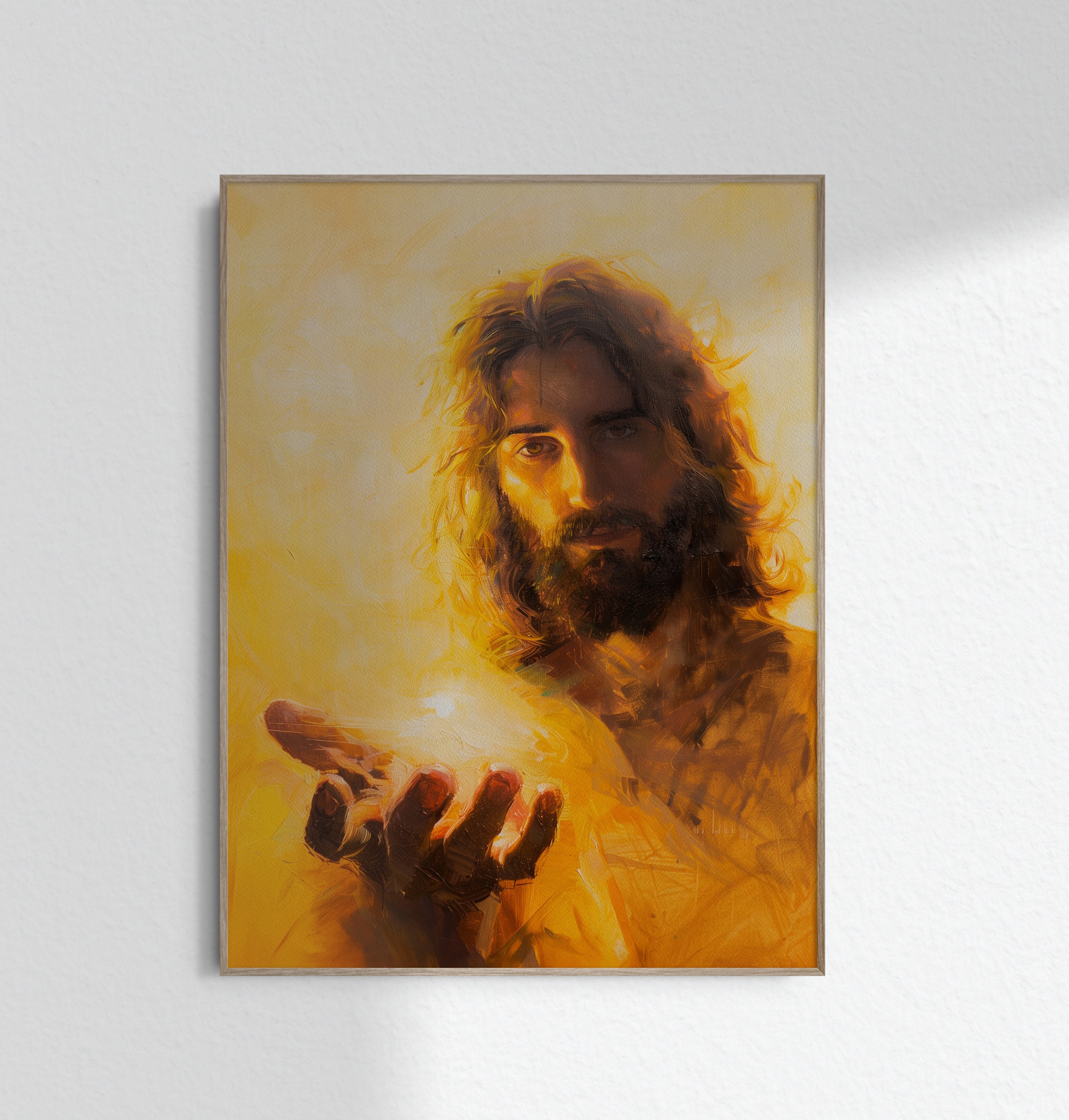 Jesus Christ Reaching Out His Hand of Jesus Painting Jesus Hand of God ...