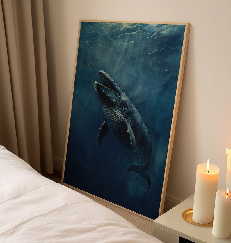 Jonah and the Whale Print Jonah and the Big Fish Art Christian Nursery Wall Art Printable ...