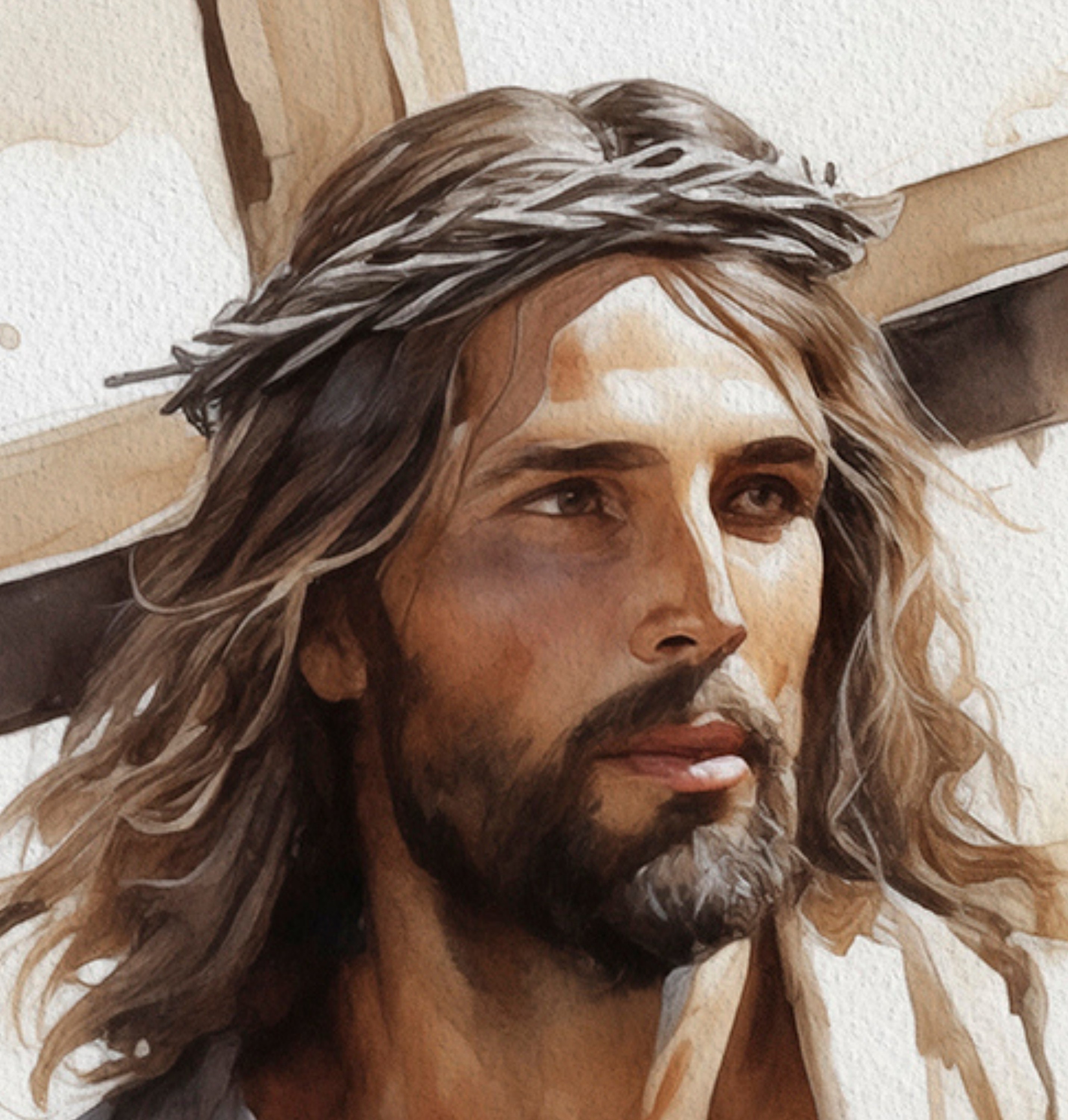 Jesus and the Cross Jesus Cross Wall Decor Jesus Cross Poster Christian ...