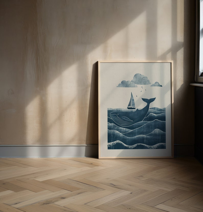 Christian Nursery Wall Art Jonah and the Big Fish Art Jonah and the ...