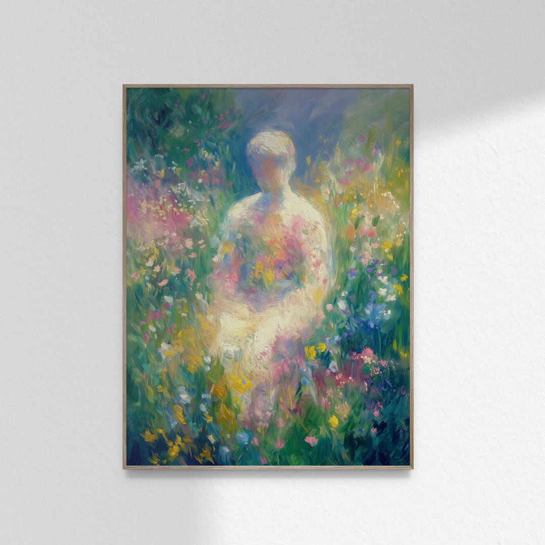 One With the Nature, Boy Male Figure, Remembrance Portrait Grief Art ...