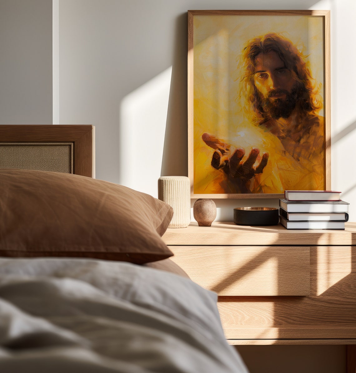 Jesus Christ Reaching Out His Hand of Jesus Painting Jesus Hand of God ...