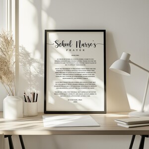 School Nurse's Prayer Gift for Student Health Aid Christian Prayer ...