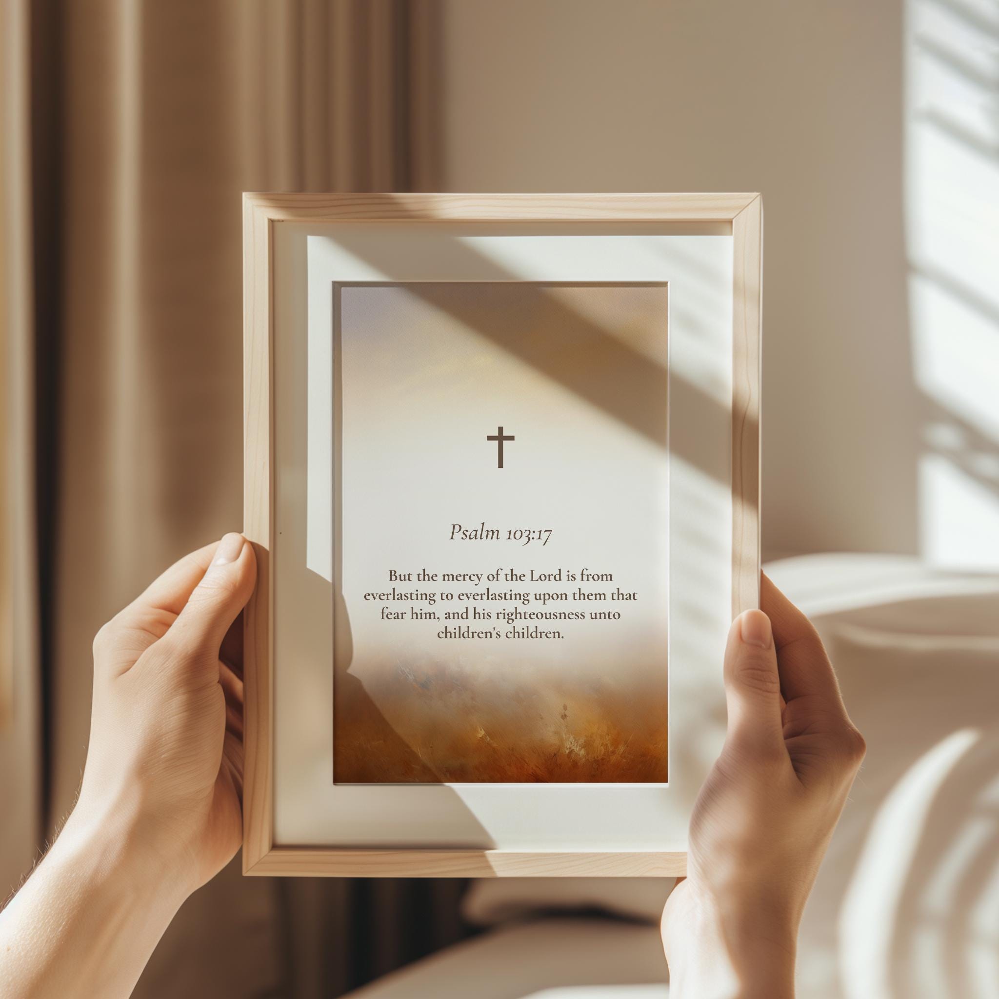 Psalm 103:17 Scripture Art Printable, Bible Verse Art, Wall Decor Print ...