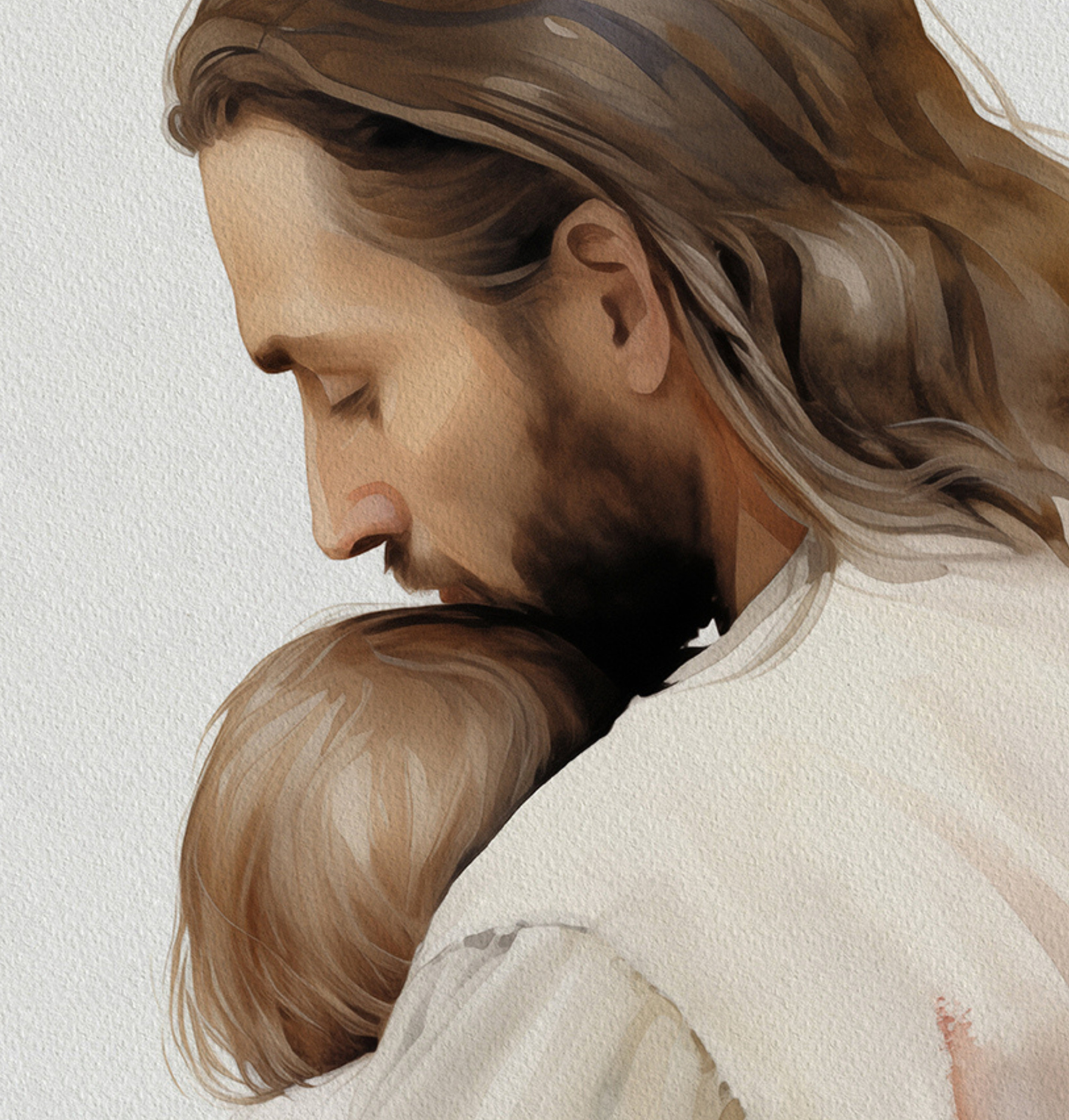 Jesus With Baby Jesus With Infant Christian Newborn Gift New Dad Christ ...