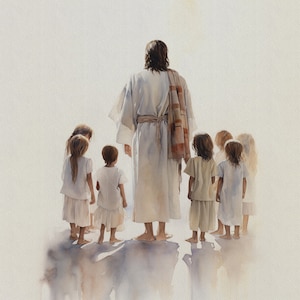 Jesus With Children Christ the Teacher Children With Jesus Kids Nursery ...