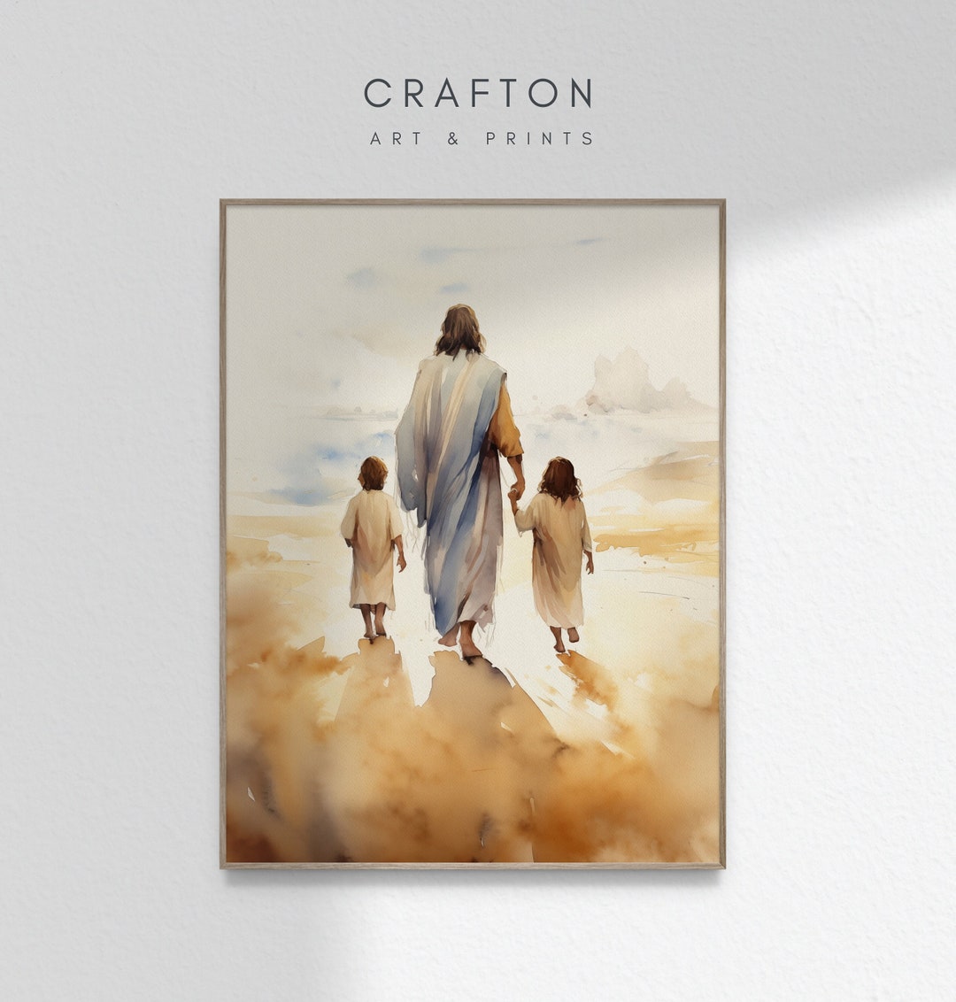 LDS Art Come Walk With Me, Jesus Christ Walking With Children, Kids Nursery Bible Christian Art ...