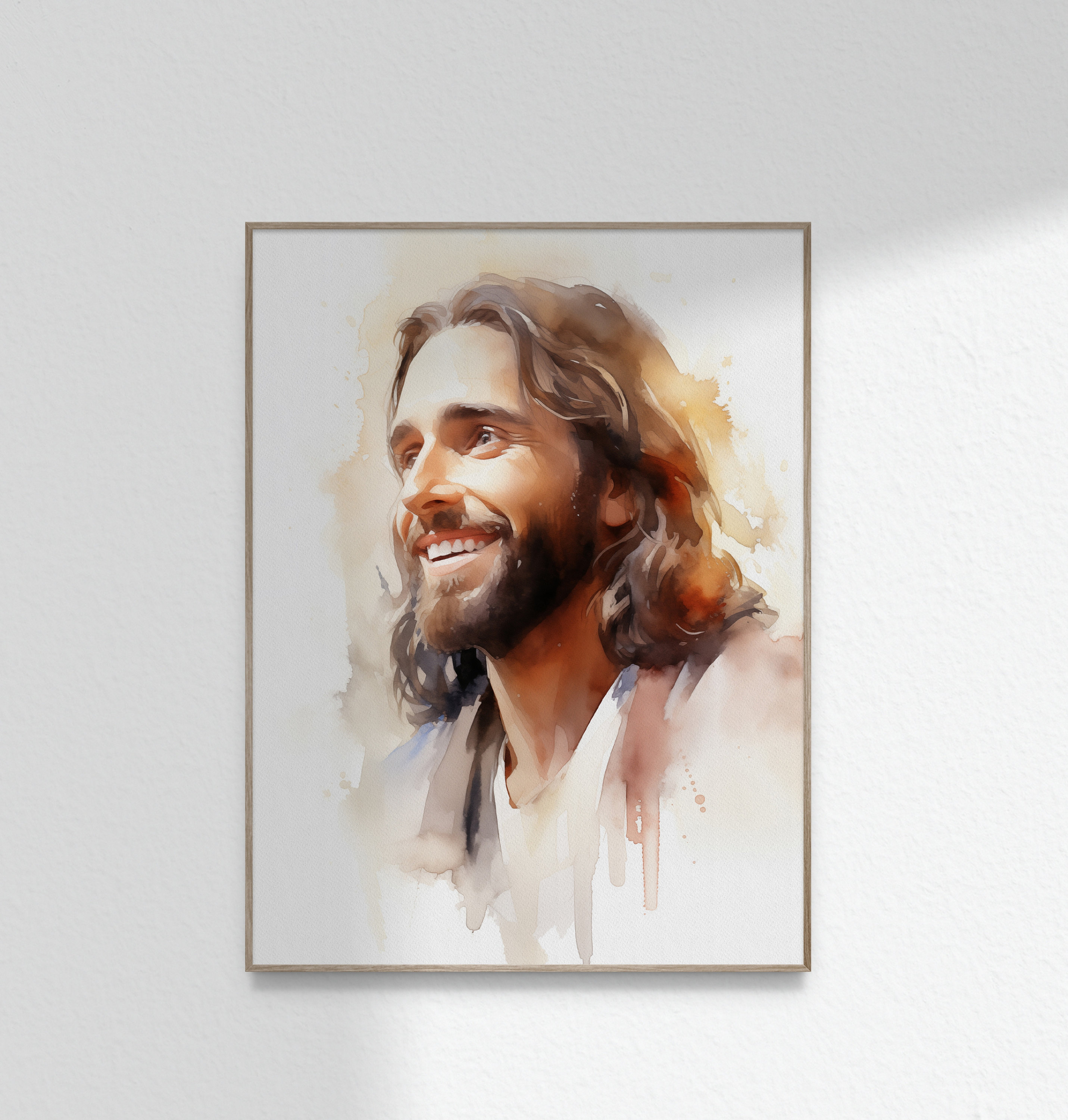 Christ Laughing, Smiling Jesus Portrait, Christian Gift Idea ...