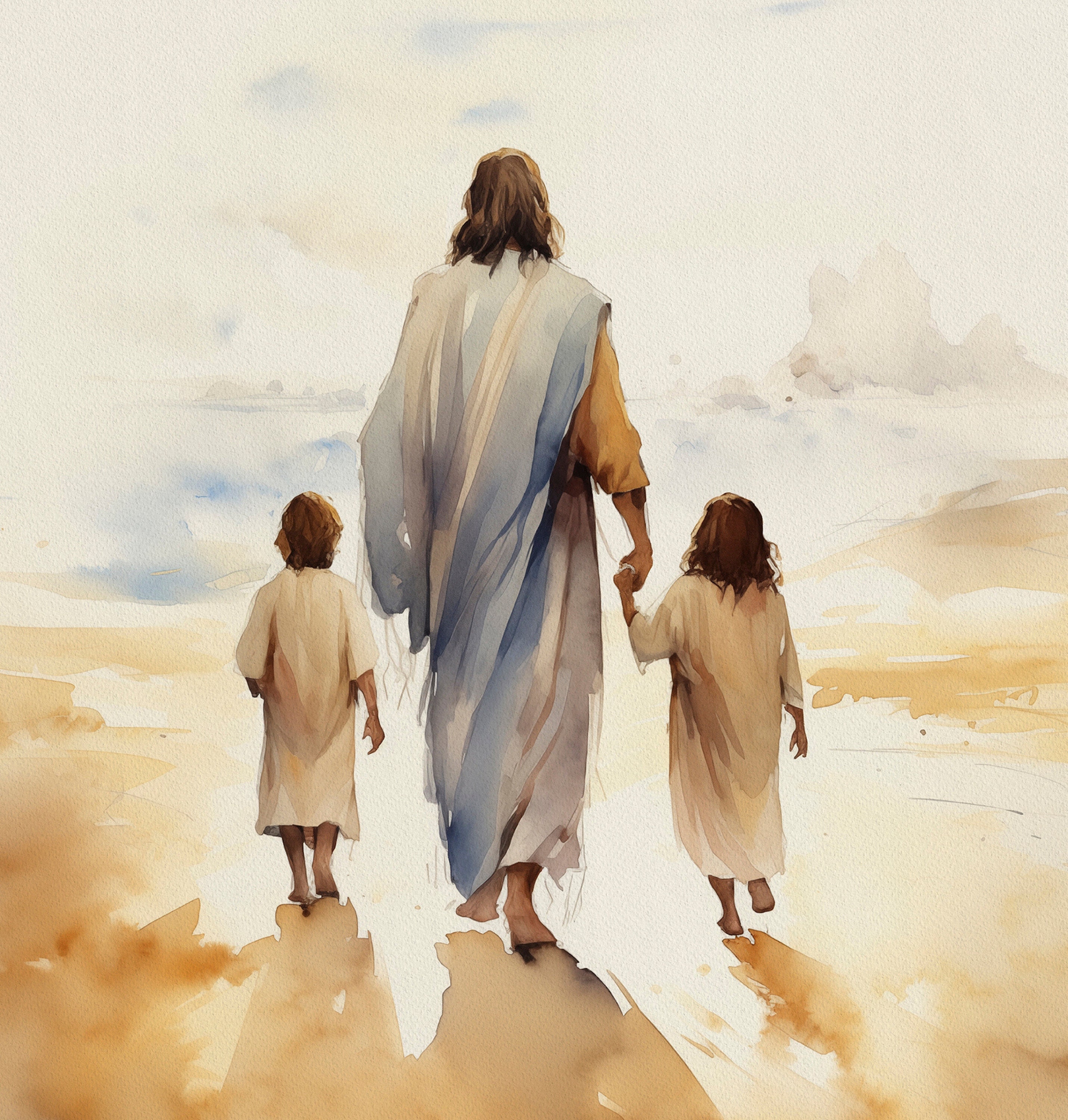 LDS Art Come Walk With Me, Jesus Christ Walking With Children, Kids ...