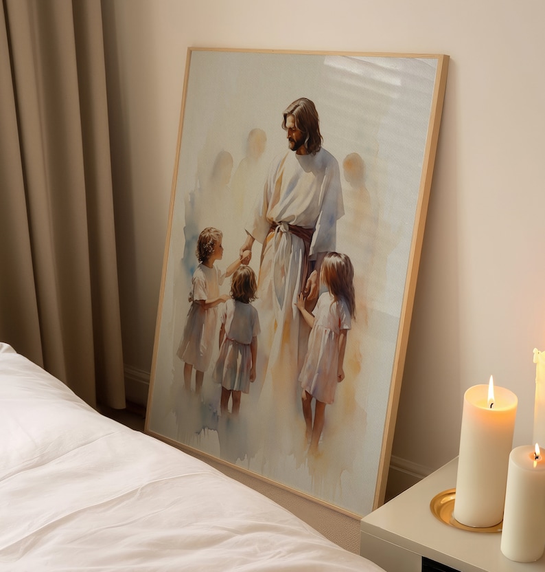 Let the Little Children Come to Me Art Jesus Christ With Children ...