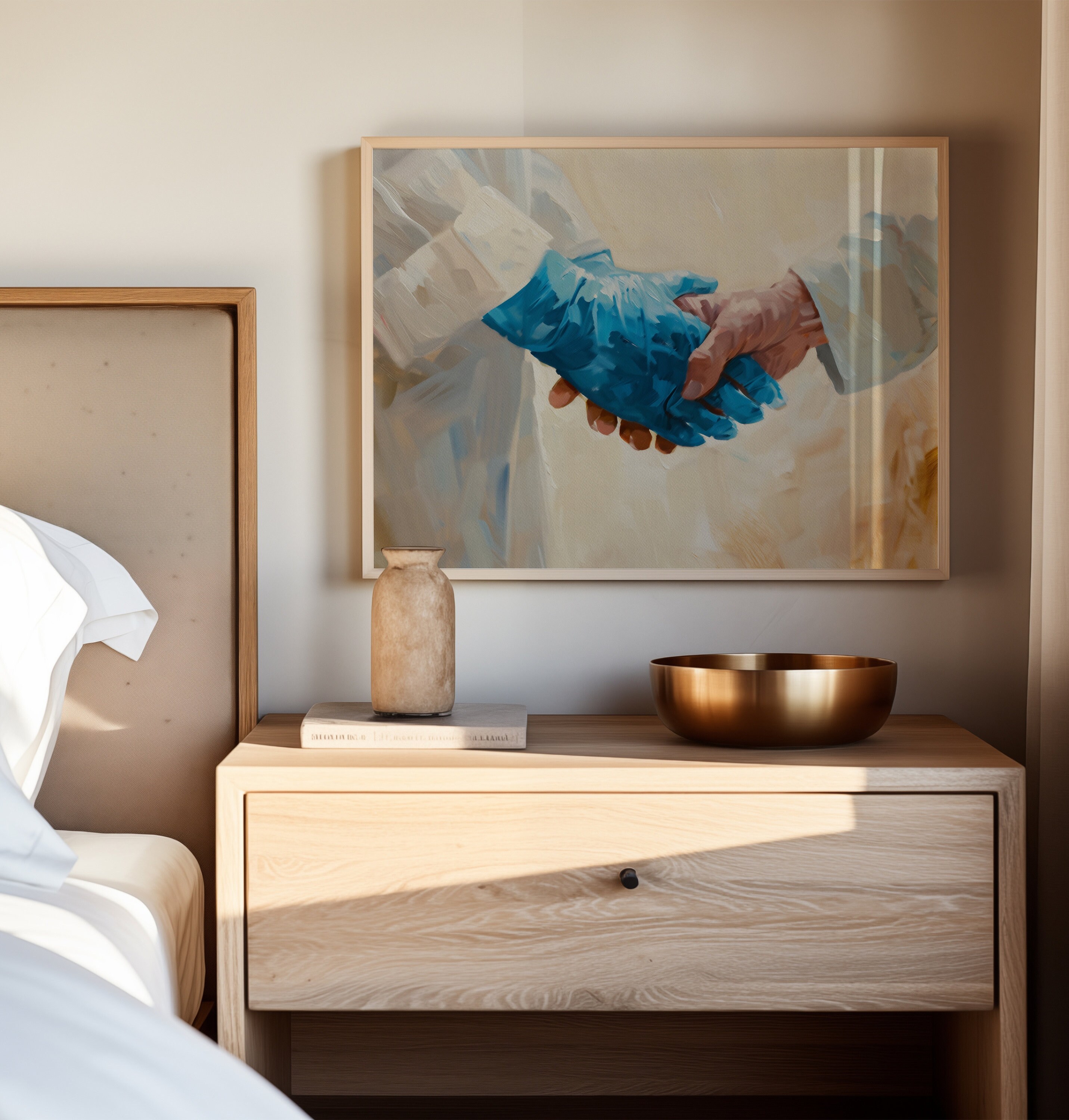 Jesus Holds Nurse's Hand, Christian Nurse Gift Christian Art, EMT ...