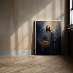 Jesus Miracles Painting Miraculous Catch of 153 Fish Bible Art ...