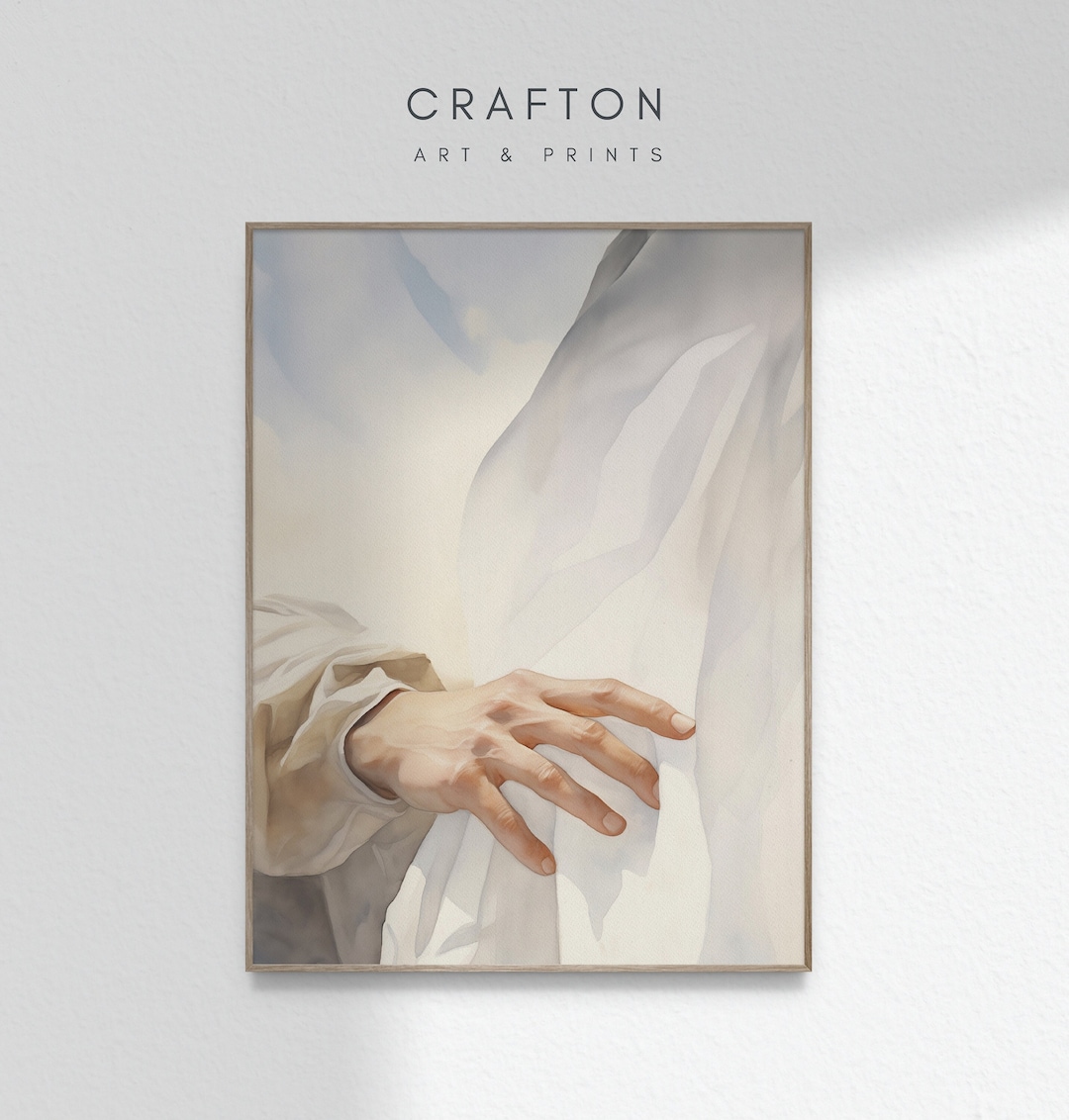 Touching the Hem of His Garment Sketch Hem of Robe Wall Art Print ...