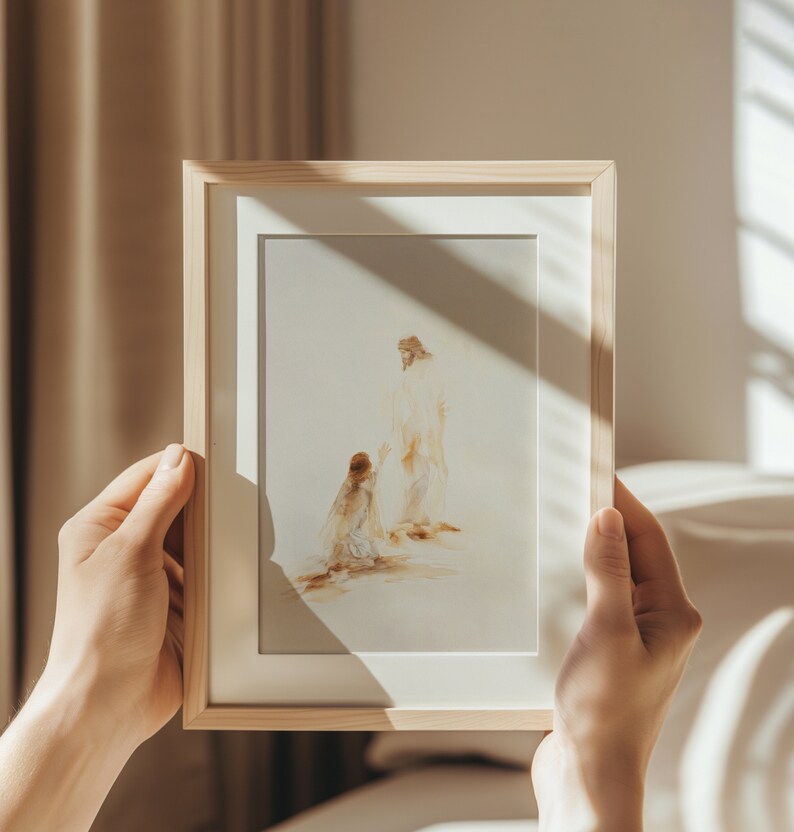 Bleeding Woman Art Print Touching the Hem Healing Art Modern Abstract ...