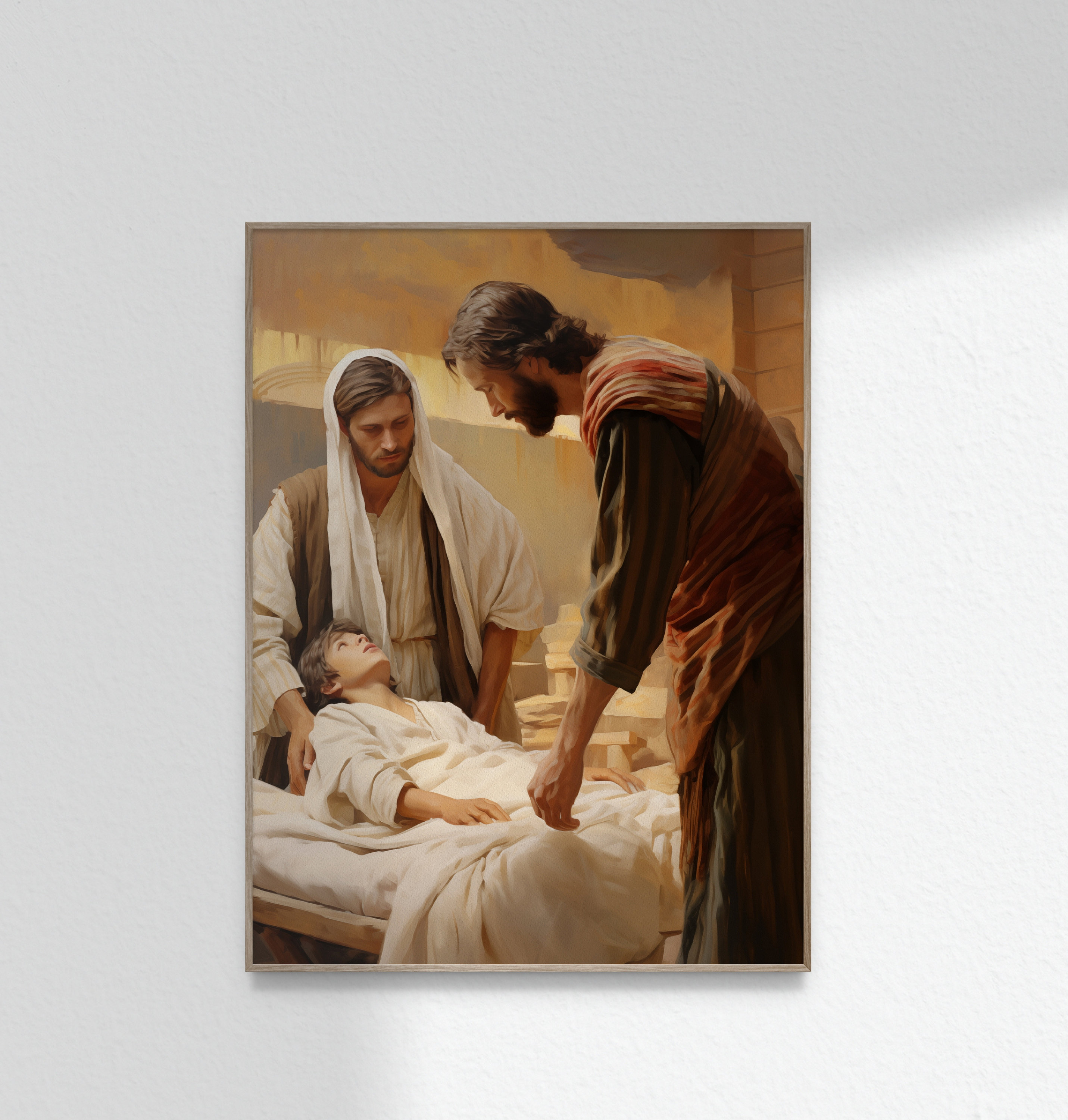 Jesus Heals Ten Sick Men Vintage Print Poster Religious Etsy Pictures