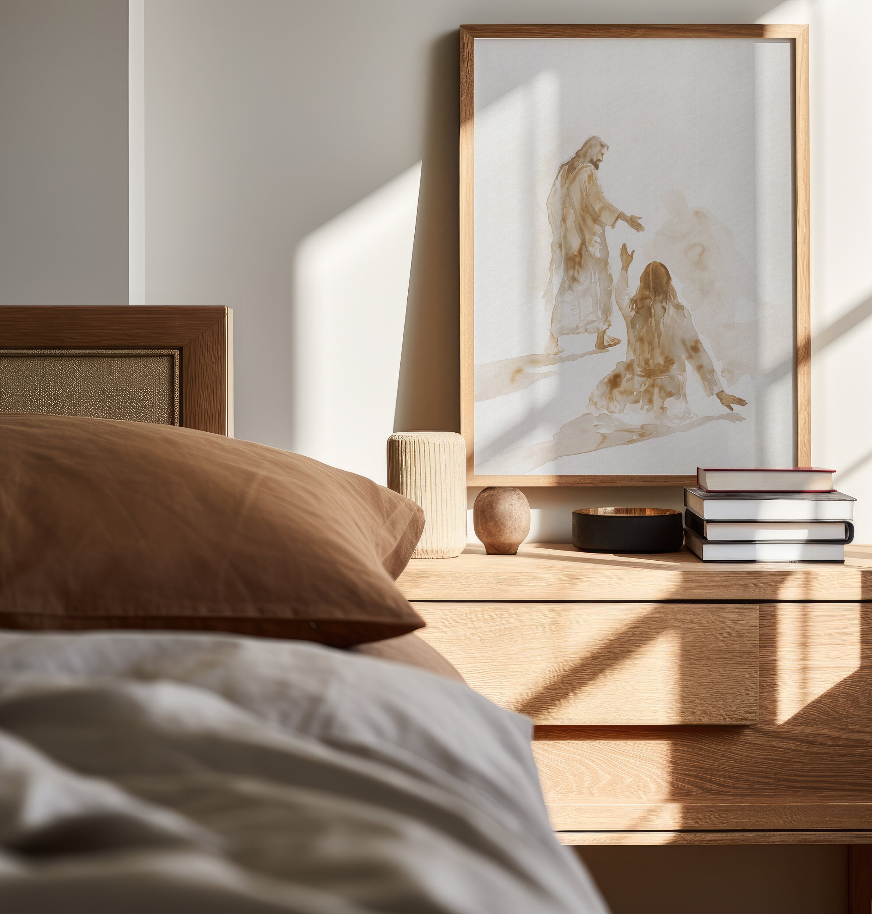 Hem of His Garment Print Bleeding Woman Art Touching the Hem Healing ...