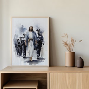 Law of Christ Christian Police Officer Print Christian Police Gift ...