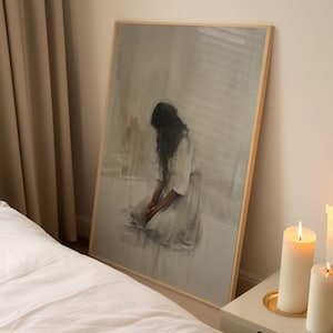 Black Woman Praying Wall Art Abstract Black Girl Praying Art Christian ...